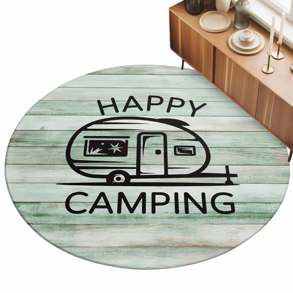 4ft Round Rug Camping Car Area Rugs for Living Room Bedroom Washable ...