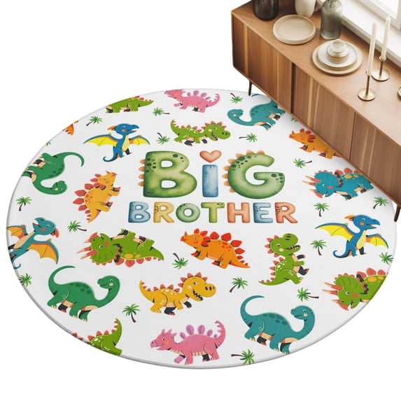 4ft Round Rug Cartoon Dinosaurs Area Rugs for Living Room Bedroom ...