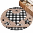 4ft Round Rug Chicken Hen Area Rugs for Living Room Bedroom Washable ...