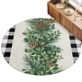 4ft Round Rug Christmas Pine Needle Area Rugs for Living Room Bedroom ...