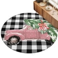 4ft Round Rug Christmas Pink Truck Area Rugs for Living Room Bedroom ...
