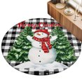 4ft Round Rug Christmas Snowman Area Rugs for Living Room Bedroom ...