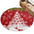 4ft Round Rug Christmas Tree Area Rugs for Living Room Bedroom Washable ...