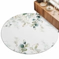 4ft Round Rug Eucalyptus Leaves Area Rugs for Living Room Bedroom ...