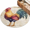 4ft Round Rug Farmhouse Rooster Area Rugs for Living Room Bedroom ...