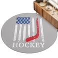 4ft Round Rug Gray American Flag Area Rugs for Living Room Bedroom ...