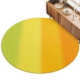4ft Round Rug Green Orange Ombre Area Rugs for Living Room Bedroom ...