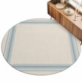 4ft Round Rug Minimalist Stripes Area Rugs for Living Room Bedroom ...