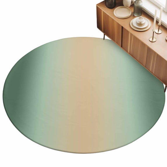 4ft Round Rug Sage Green Ombre Area Rugs for Living Room Bedroom ...