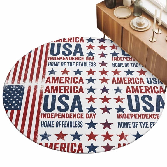 4ft Round Rug Thin Red Lines Area Rugs for Living Room Bedroom Washable ...