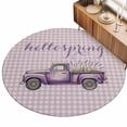 4ft Round Rug Truck Lavenders Area Rugs for Living Room Bedroom ...