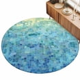 4ft Round Rug Turquoise Blue Teal Area Rugs for Living Room Bedroom ...