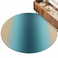 4ft Round Rug Turquoise Yellow Ombre Area Rugs for Living Room Bedroom ...