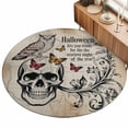 4ft Round Rug Vintage Skeleton Area Rugs for Living Room Bedroom ...