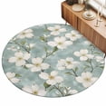 4ft Round Rug Watercolor Flower Area Rugs for Living Room Bedroom ...