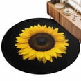 4ft Round Rug Yellow Sunflowers Area Rugs for Living Room Bedroom ...