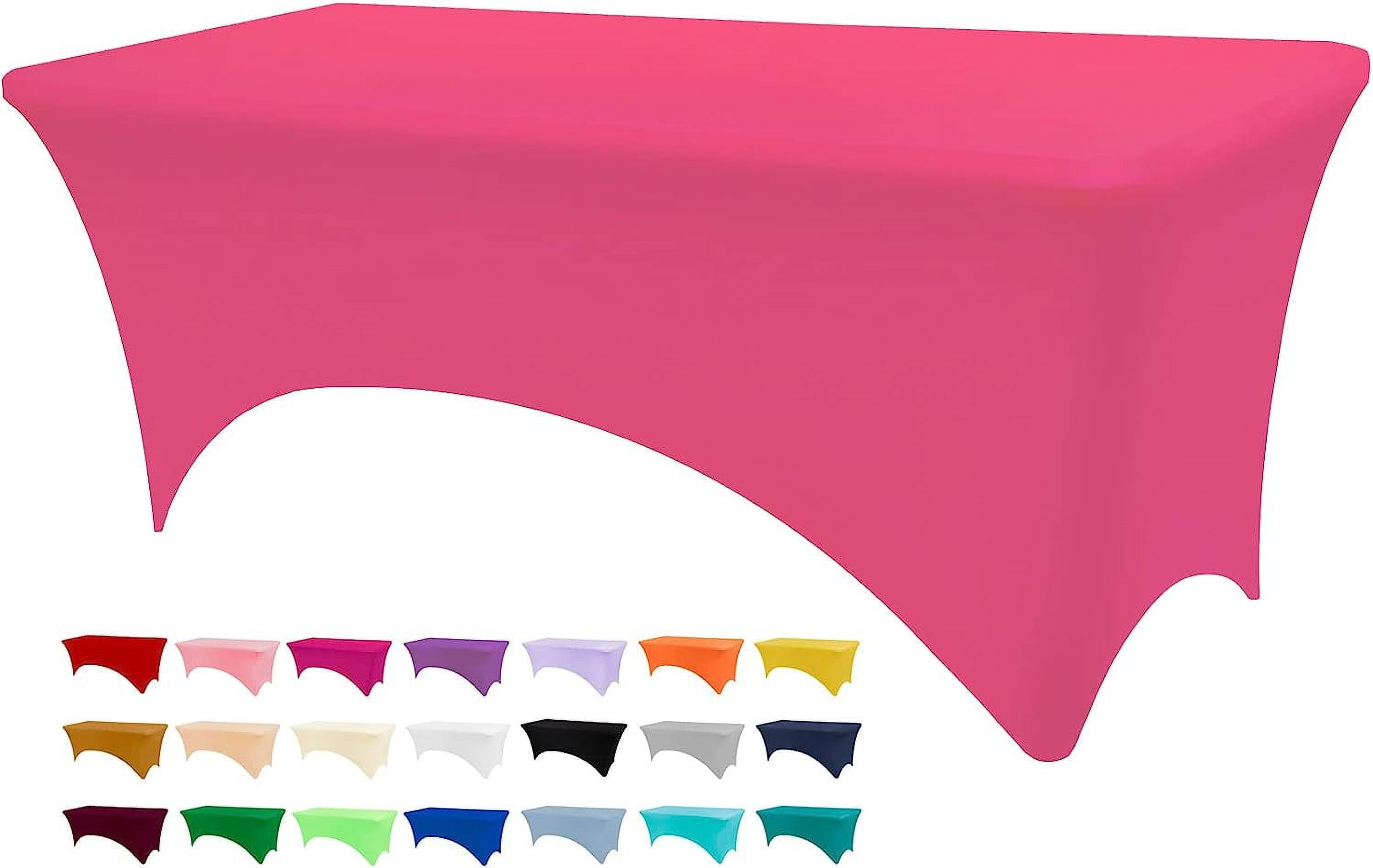 4ft Table Cover Fitted, Fuchsia Spandex Table Covers, Washable and ...