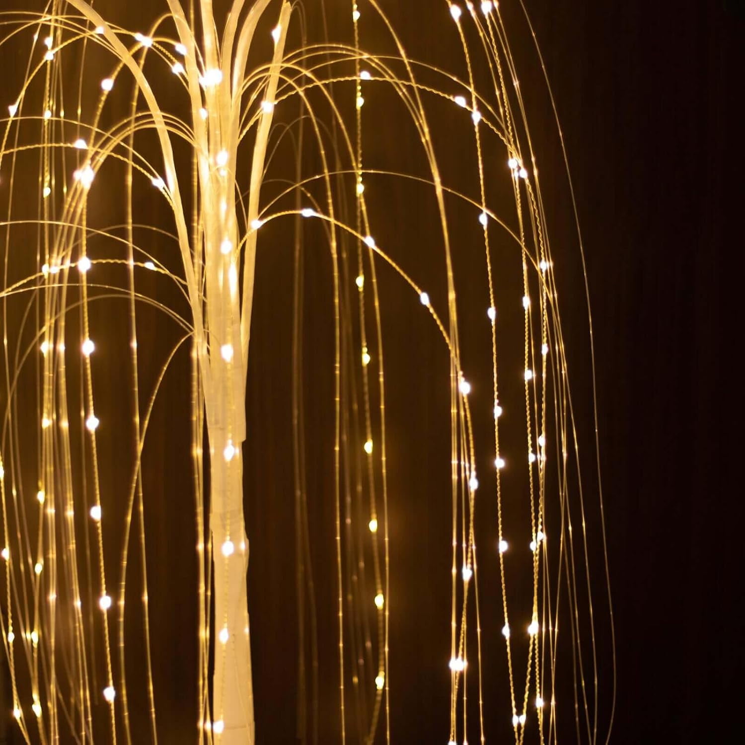 4ft Warm White 180 LED Fairy Lighted Artificial Weeping Willow Tree ...