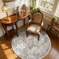 4ft Washable Round Rugs For Bedroom: Circle Living Room Rug Boho ...