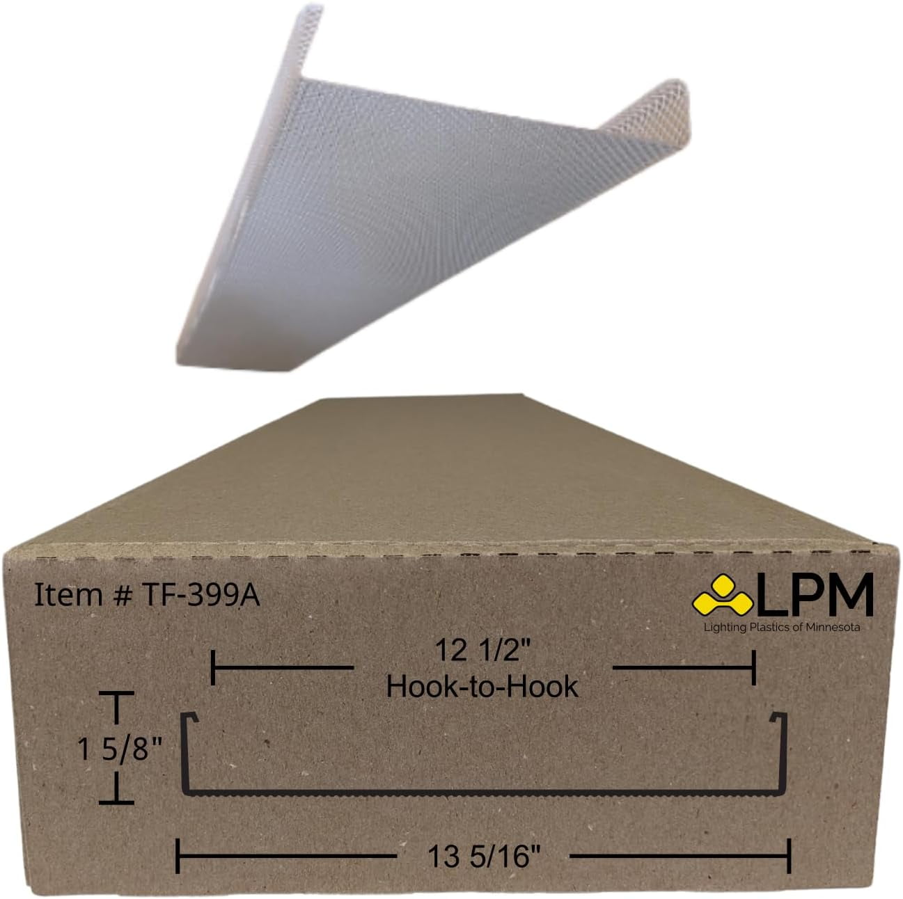 4ft Wrap Around Light Cover Diffuser 13 5/16"" W x 1 5/8"" H x 47 15/16 ...