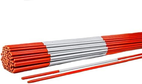4ft orange driveway markers - 1/4" fiberglass snow stakes, hy viz ...