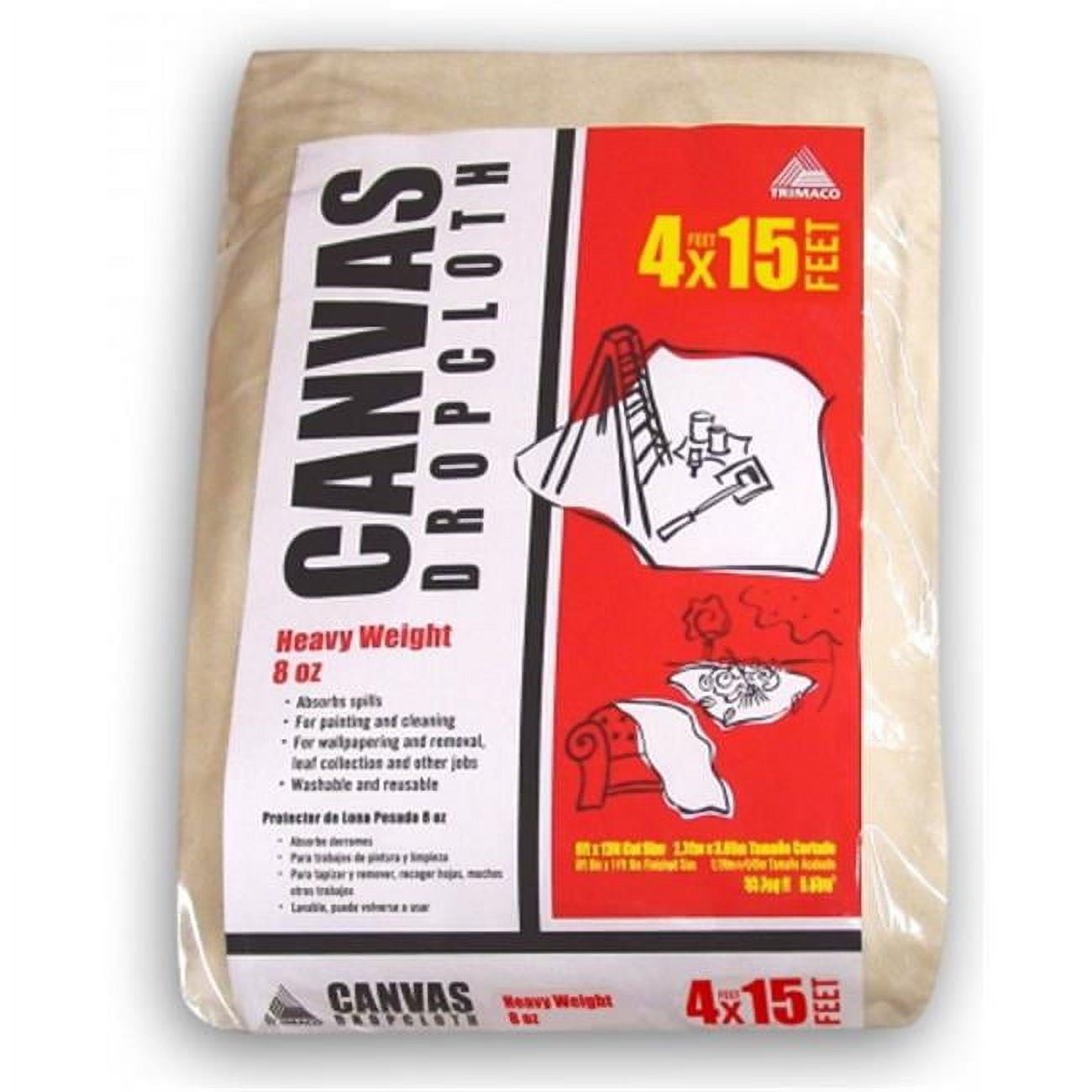 4ft. x 15ft. Canvas Drop Cloth 58908 - Walmart.com