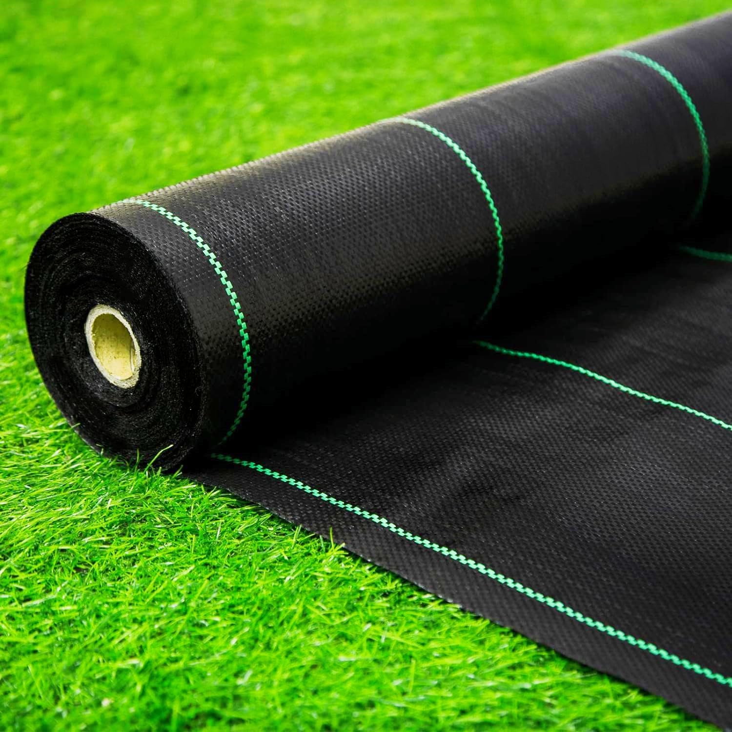 4ft x 180ft Landscape Fabric Weed Barrier Fabric Heavy Duty,3.2OZ Weed ...