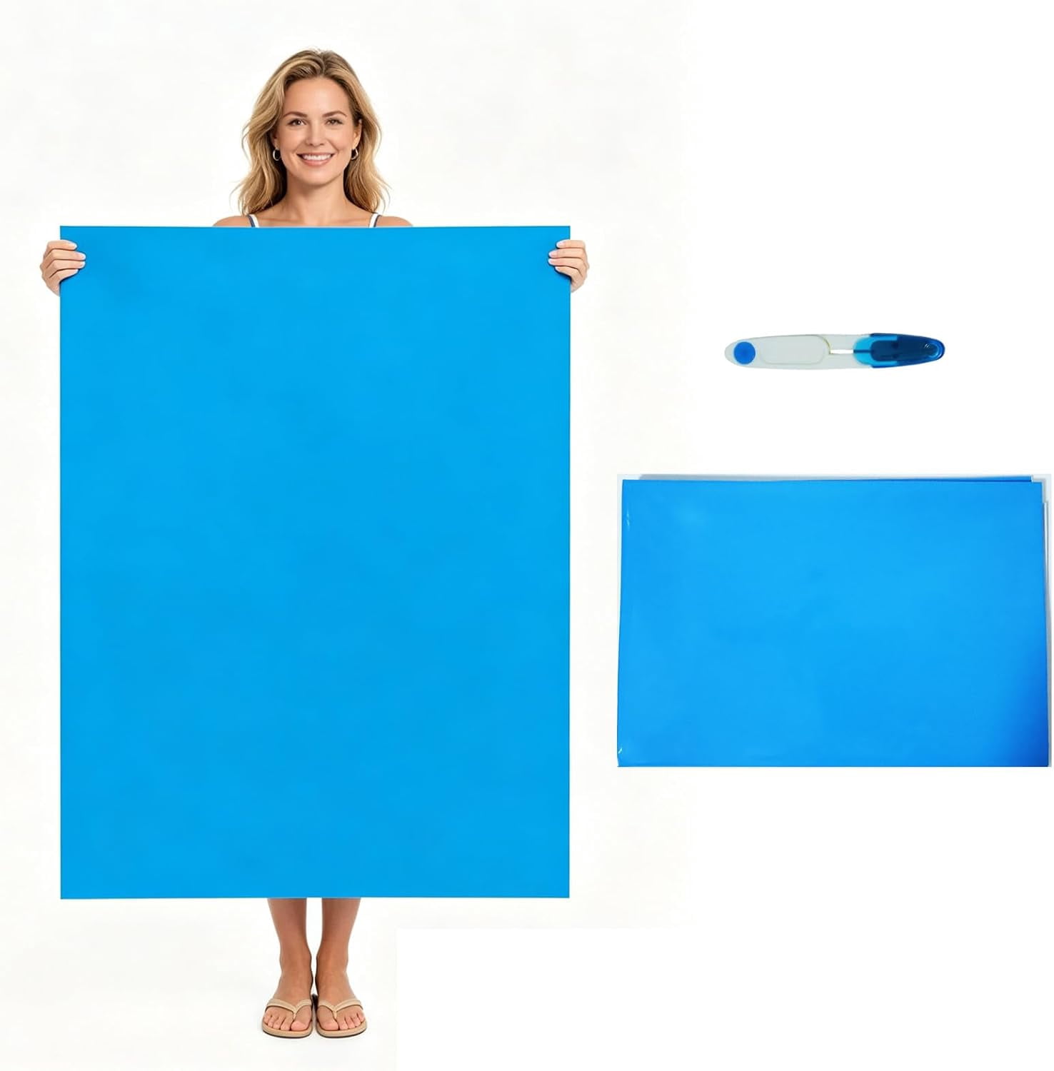 4ft x 2.8ft Extra Large Pool Liner Repair Patch, Exlarge Pool Liner ...