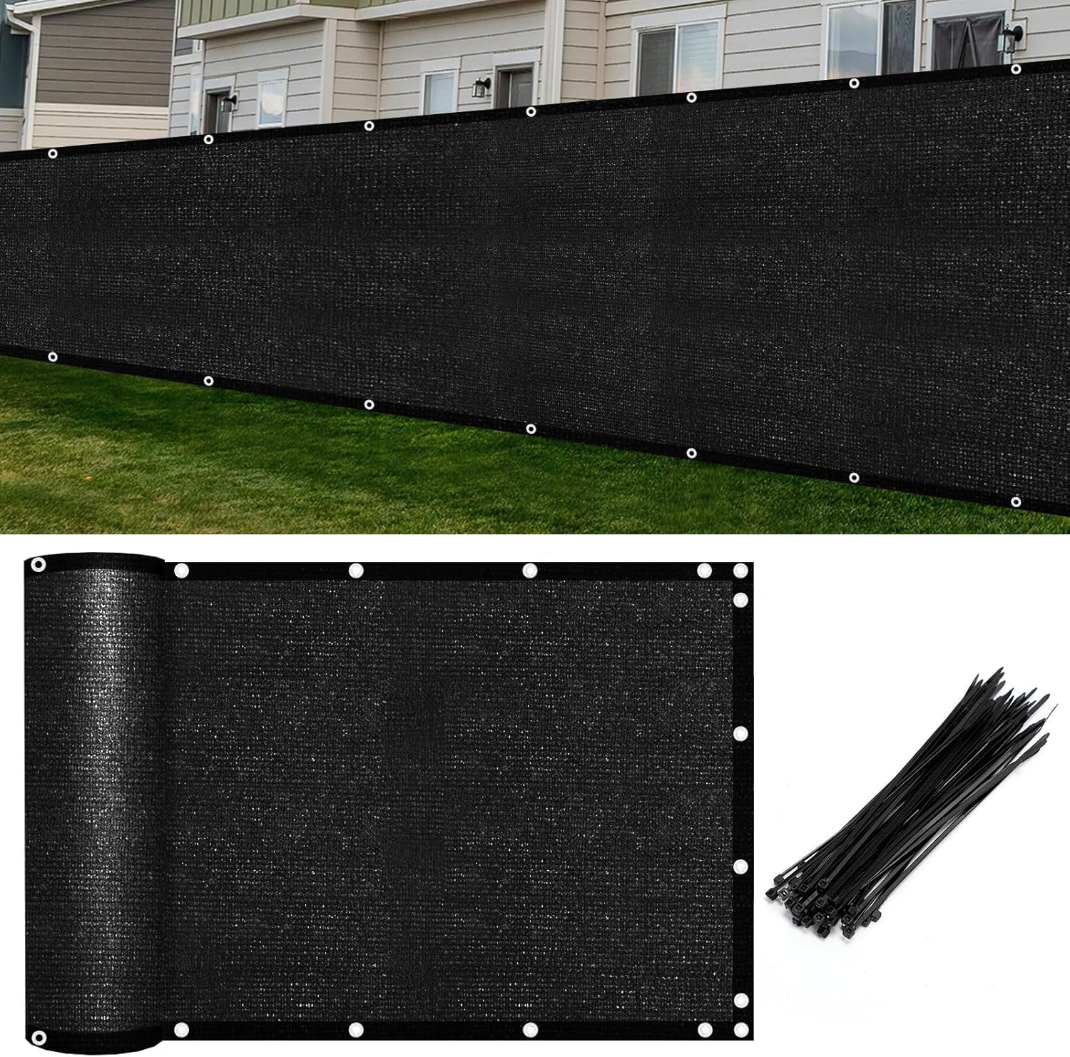 4ft x 25ft Heavy-Duty HDPE Privacy Screen Fence – 90% Blockage Mesh ...