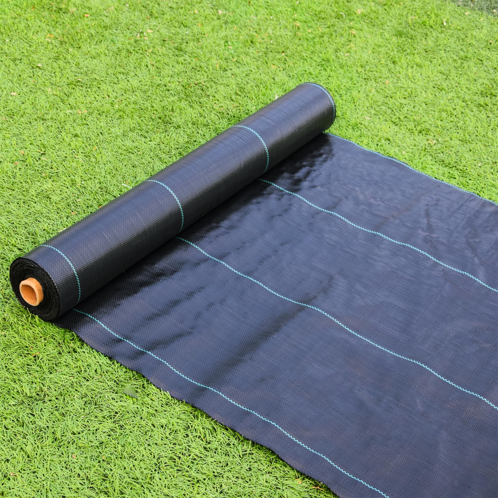 4ft x 300ft Weed Barrier Landscape Fabric, 3.5oz Dual-Layer Heavy Duty ...