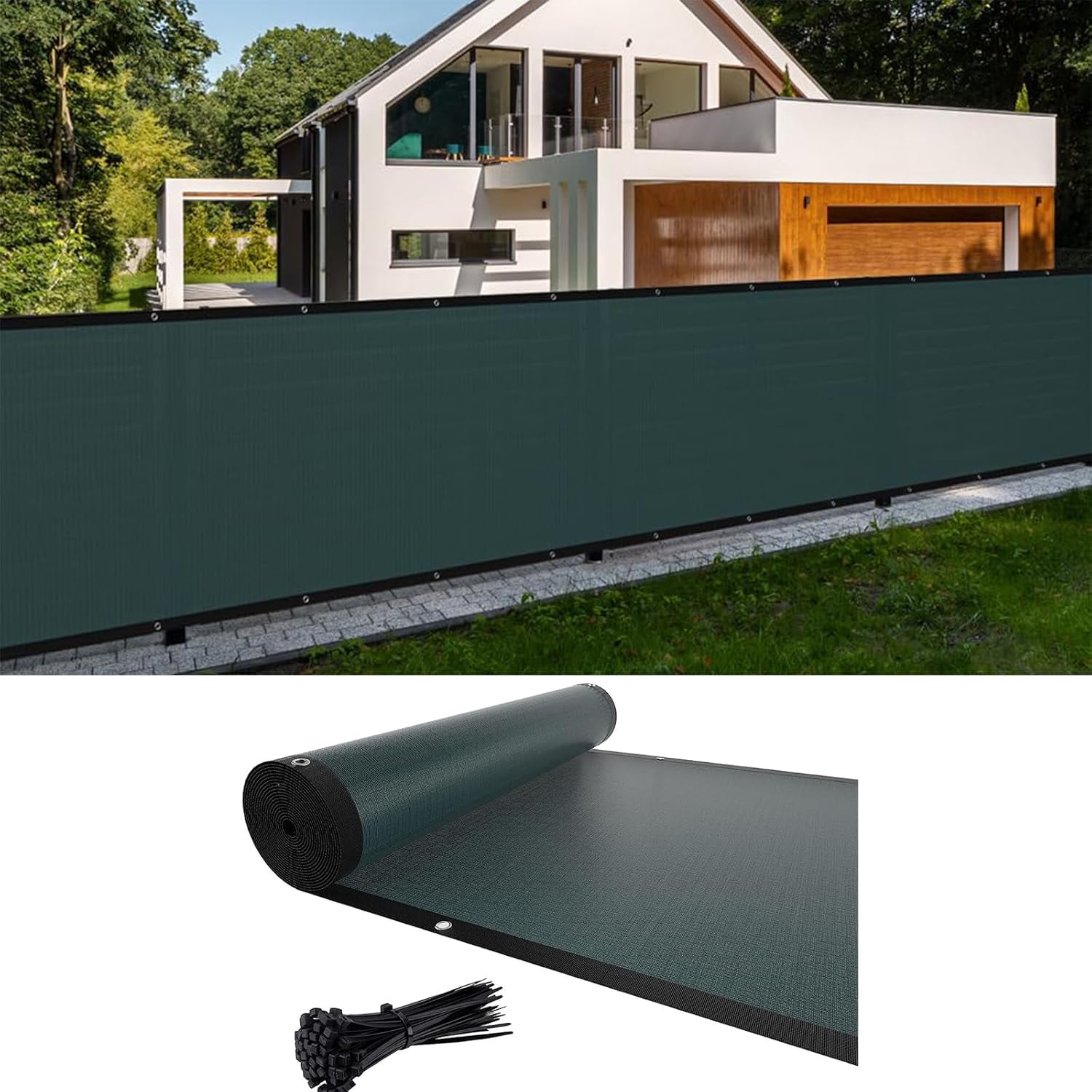 4ft x 50ft Privacy Fence Screen, Heavy Duty Fencing Mesh Shade Cover ...