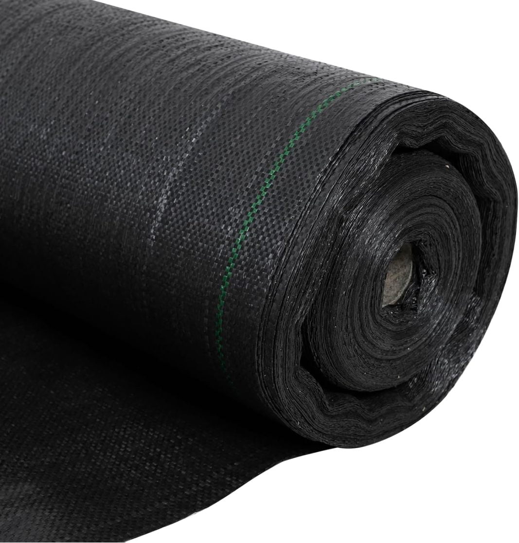 4ft x300ft Black Weed Barrier Landscape Fabric Heavy Duty 3.2OZ French ...