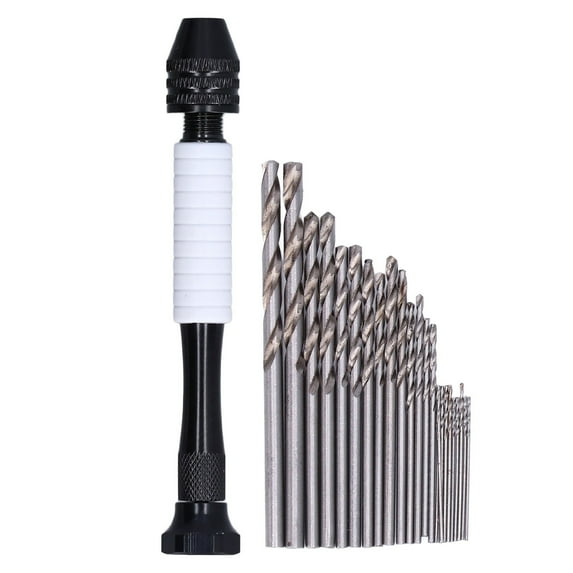 4in Hand Twist Drill Handheld Mini Clamping Drilling Tool with 25Pcs ...