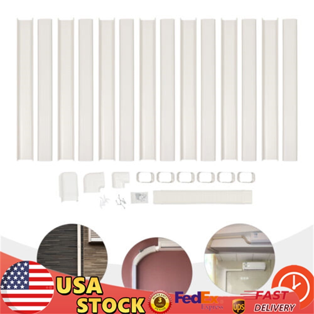 4in W 25ft L Pro AC Line Set Cover Kit PVC Air Conditioner Line Set ...