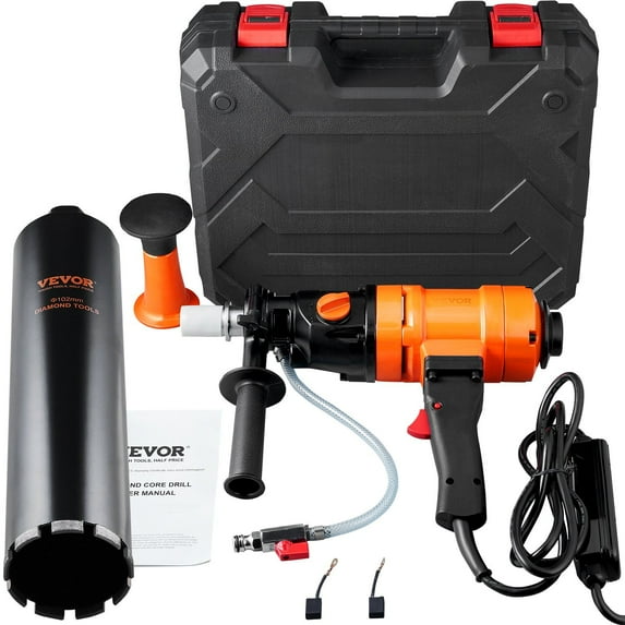 4in Wet Core Drill Rig, 1500W Handheld Concrete Drilling Machine for ...