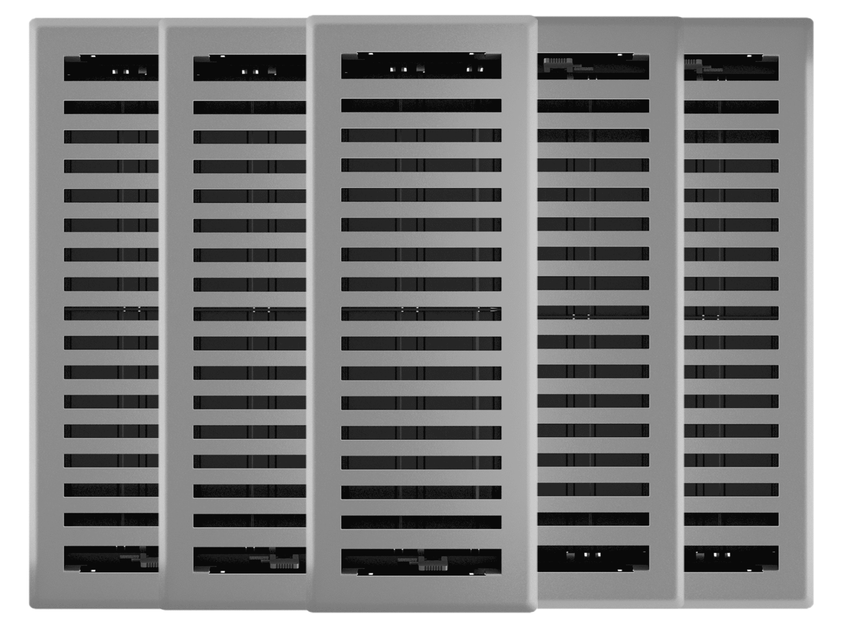 4in x 12in Montezuma Style Grey Granite Metal Rectangular Floor ...