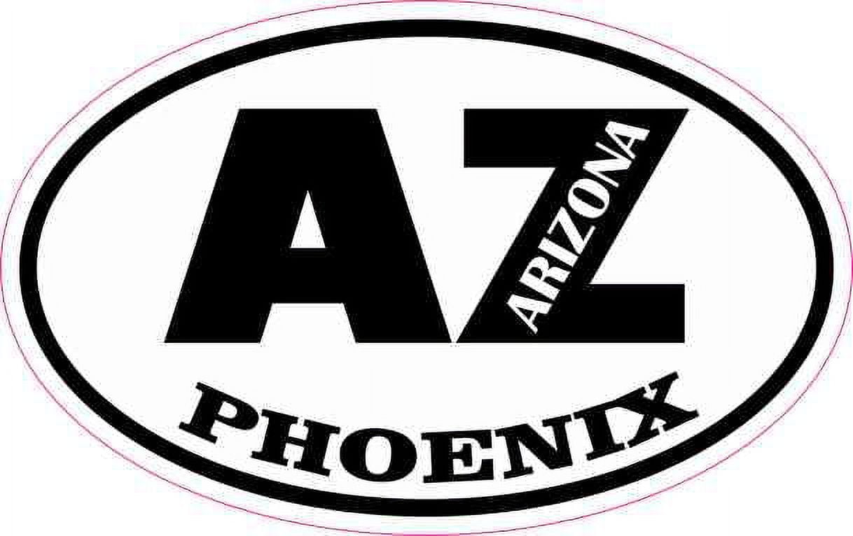 4in x 2.5in Oval AZ Phoenix Arizona Sticker - Walmart.com