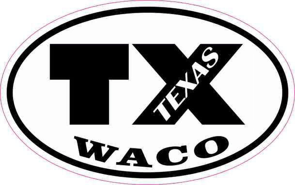 4in x 2.5in Oval TX Waco Texas Sticker - Walmart.com