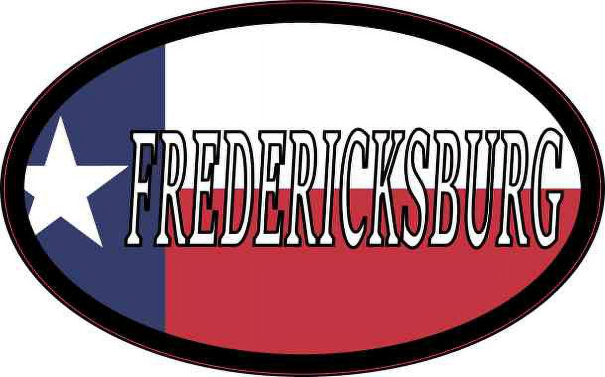 4in x 2.5in Oval Texan Flag Fredericksburg Sticker - Walmart.com