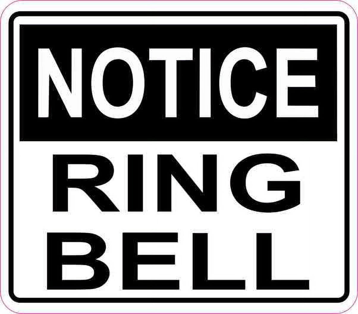 4in x 3.5in Notice Ring Bell Sticker - Walmart.com