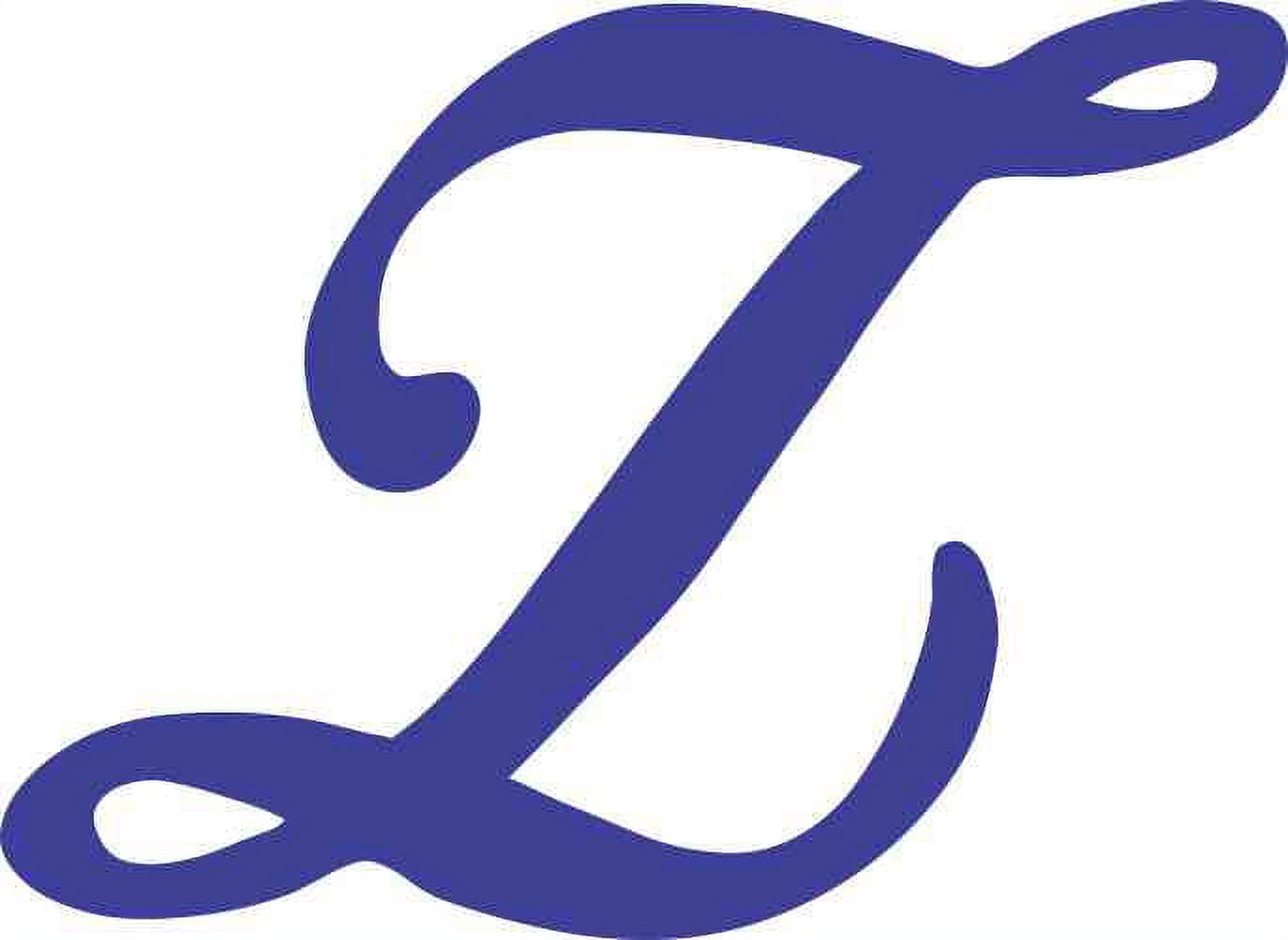 4in x 3in Blue Cursive Z Monogram Sticker Fancy Vinyl Car Cup Stickers ...