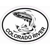 4in x 3in Oval Trout Colorado River Sticker Car Luggage Fishing ...