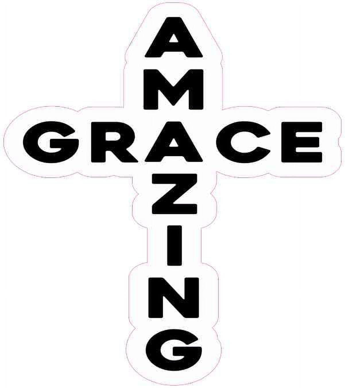 4in x 4.5in Amazing Grace Sticker - Walmart.com