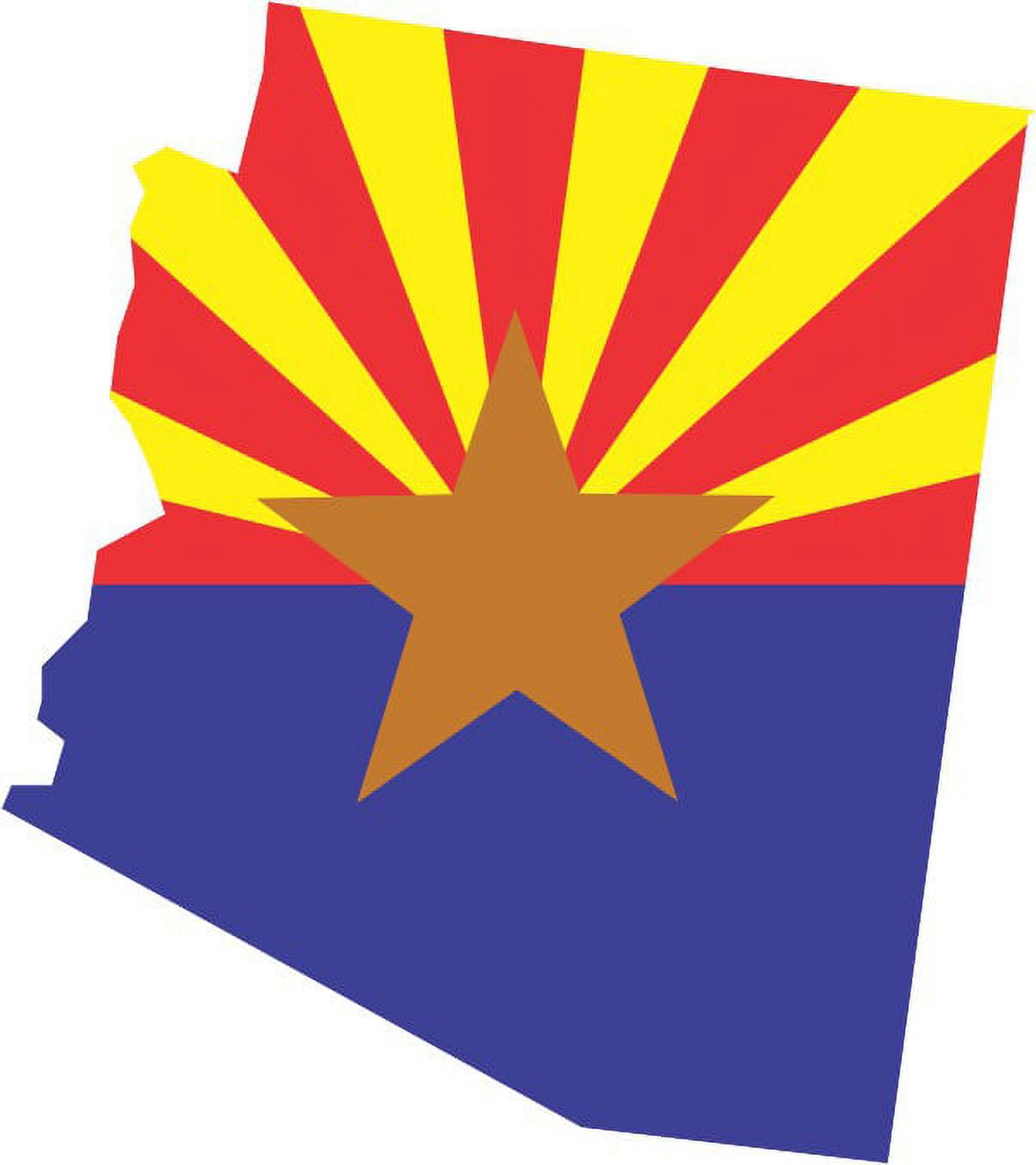 4in x 4.5in Die Cut Arizona State Flag Sticker - Walmart.com