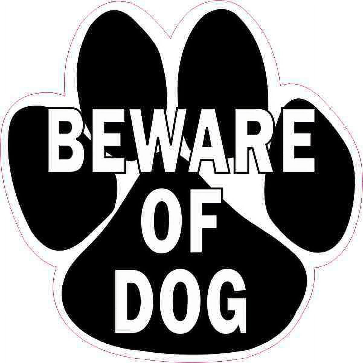 4in x 4in Beware of Dog Sticker - Walmart.com