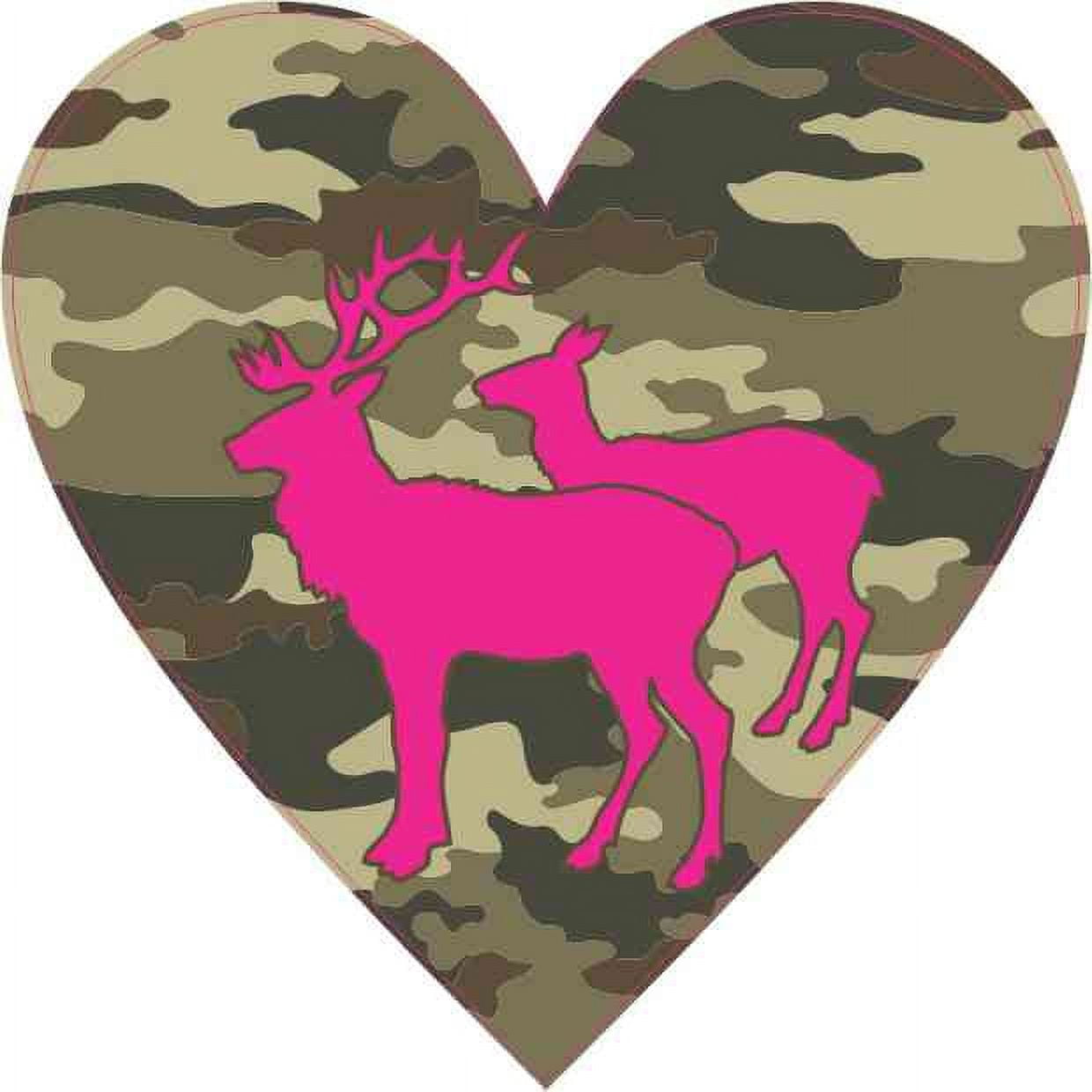 4in x 4in Camo Deer Heart Sticker Vinyl Cup Decal Vehicle Hunting ...