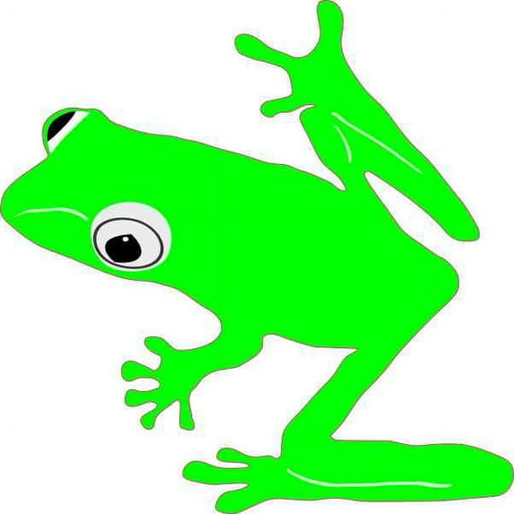 4in x 4in Green Tree Frog Sticker Vinyl Decal Vehicle Bumper Window ...