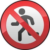4in x 4in No Running Sticker Vinyl Safety Sign Caution Decal Wall ...