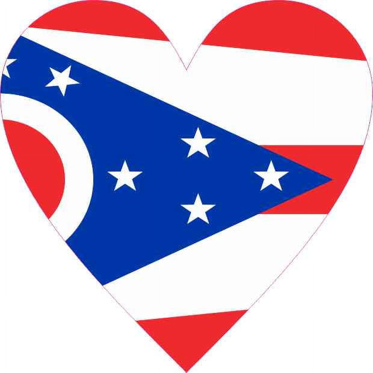 4in x 4in Ohio Heart Sticker Car Door Vinyl Decal Truck Bumper Decal ...