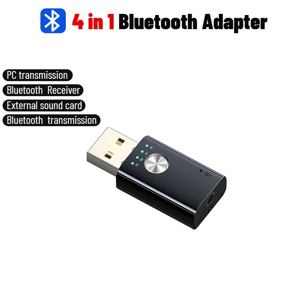 4in1 Bluetooth Wireless USB Adapter Wireless Transmitter Receiver AUX ...